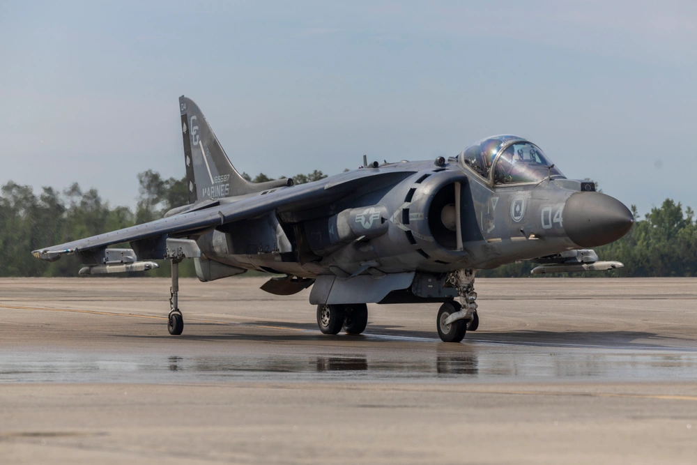 Marine Attack Squadron 231 completes its final Harrier flight at Cherry ...