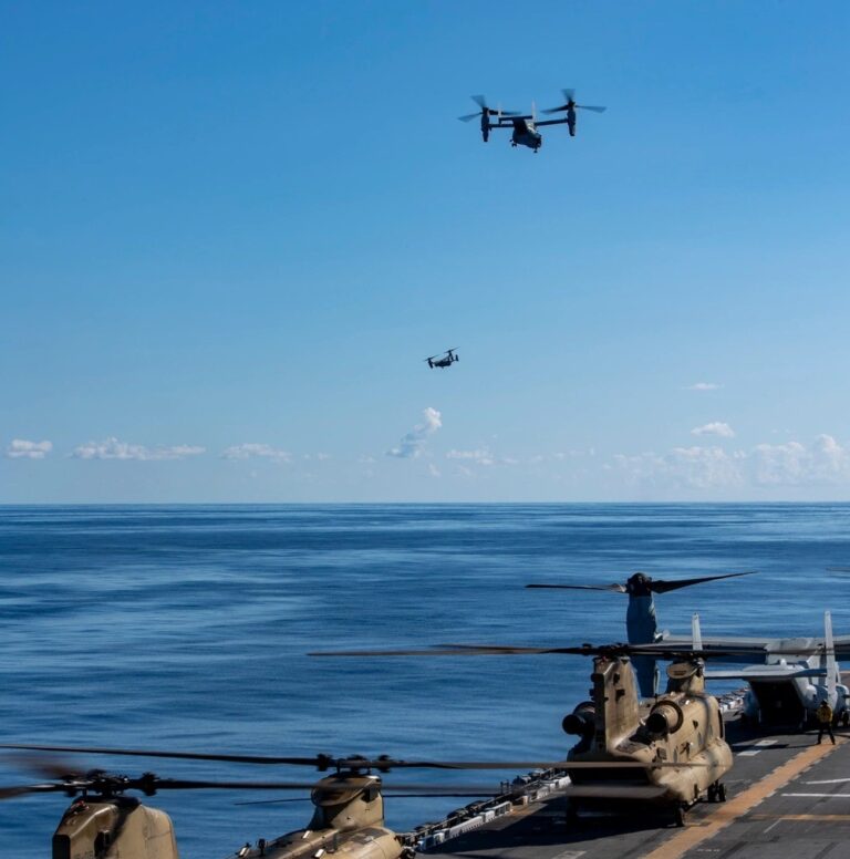 USS America Enhances Joint Readiness with Army and Marine Corps Rotary ...